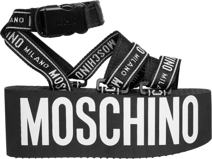 Moschino Logo Wedges - ShopStyle