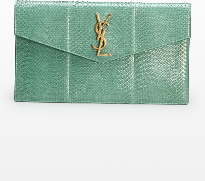 Saint Laurent Uptown Python Pouch Clutch Bag - ShopStyle