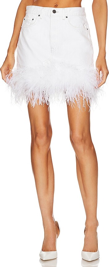 GRLFRND Sora Feather Mini Skirt - ShopStyle