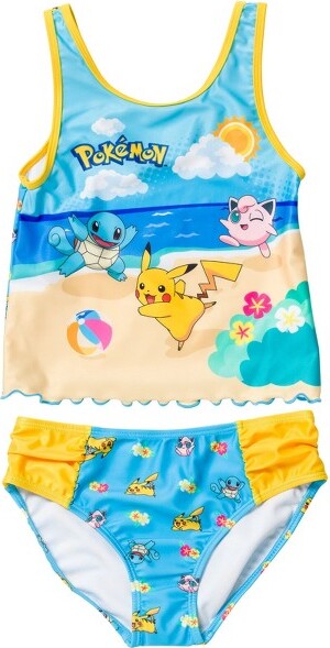 Pokemon Pikachu Squirtle Jigglypuff Big Girls Tankini Top and Bikini ...