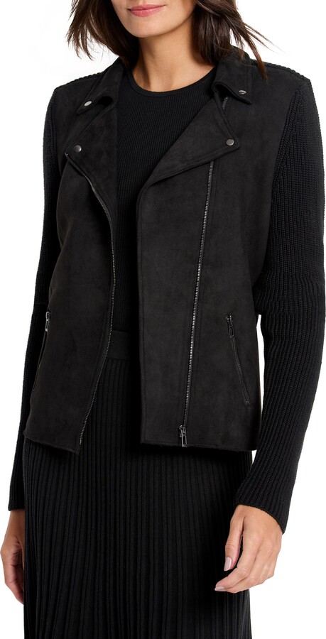 Nic+Zoe Mixed Media Moto Jacket - ShopStyle