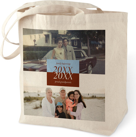 Shutterfly Cotton Tote Bags: Then and Now, Blue - ShopStyle