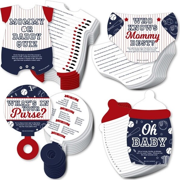 Big Dot of Happiness Batter Up - Baseball - 4 Baby Shower Games - 10 ...