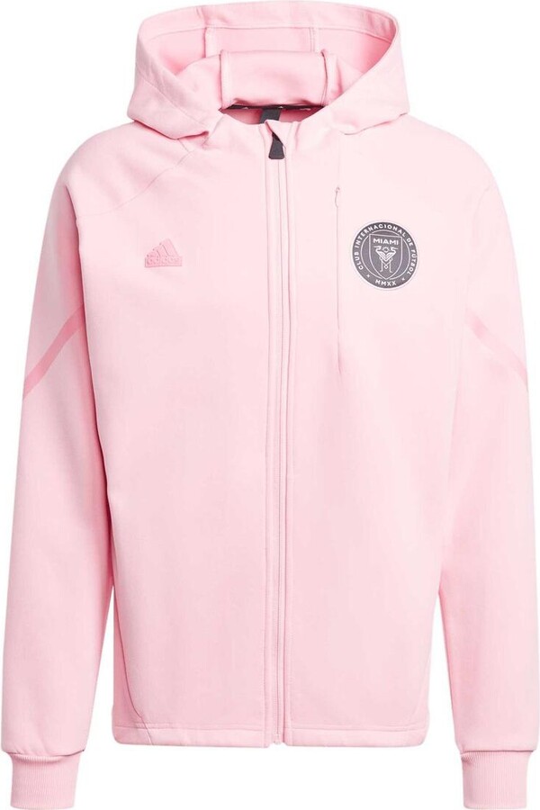 adidas Men's Pink Inter Miami Cf 2024 Anthem Travel Full-Zip Jacket ...
