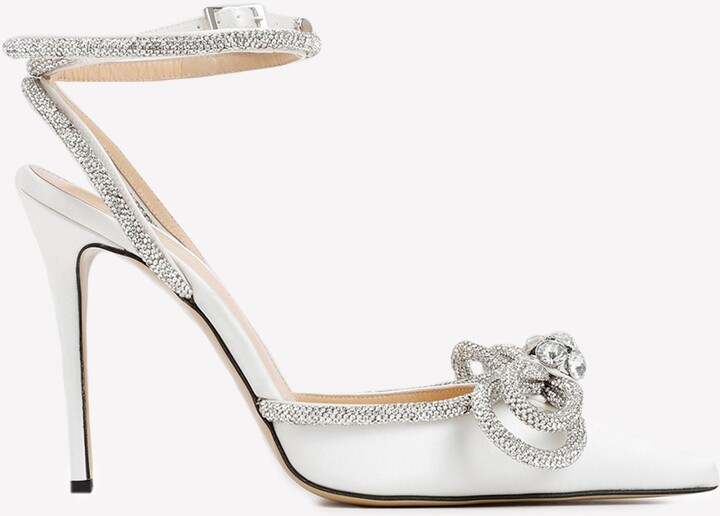 MACH & MACH 110 Crystal-Embellished Double Bow Pumps - ShopStyle