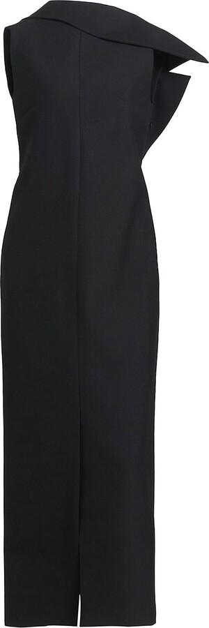 Róhe Frame Sculptural Open Back Midi-Dress - ShopStyle