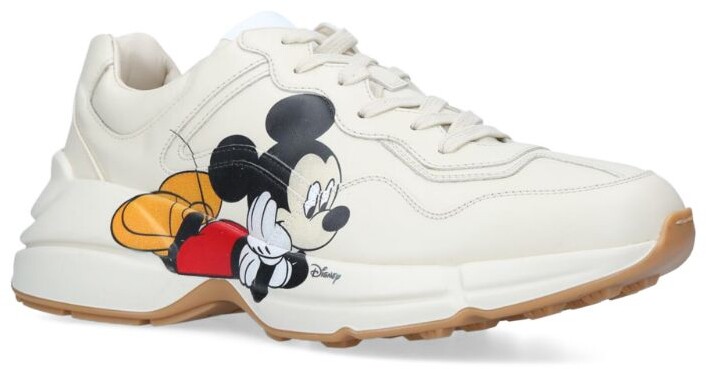 Gucci + Disney Leather Mickey Mouse Rhyton Sneakers - ShopStyle