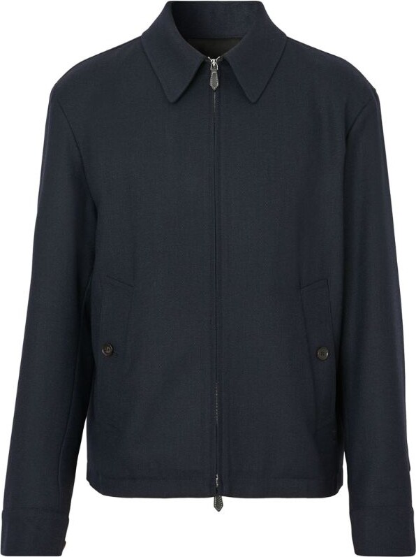 Burberry Wool Harrington Jacket - ShopStyle