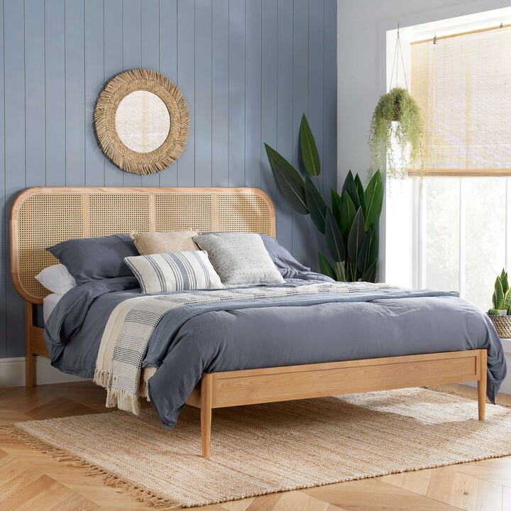 Dunelm Elina Rattan Bed Frame, Oak Oak - ShopStyle