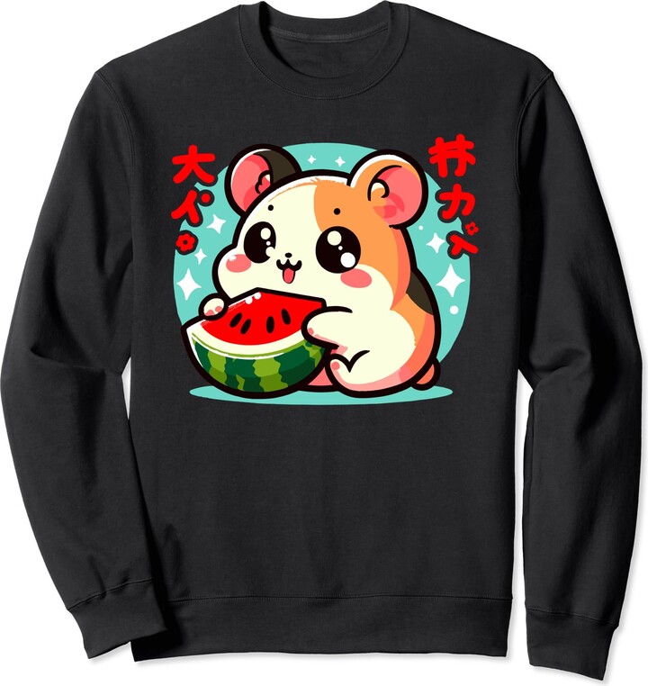 Cute Kawaii Animals Eating Watermelon 90s Japanese Watermelon Cute ...