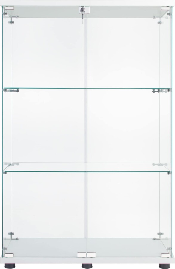 Jintop 50" Two Door Glass Display Cabinet with 3 Shelves - ShopStyle