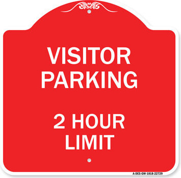 Signmission Designer Series Sign - Visitor Parking Sign Visitor Parking ...