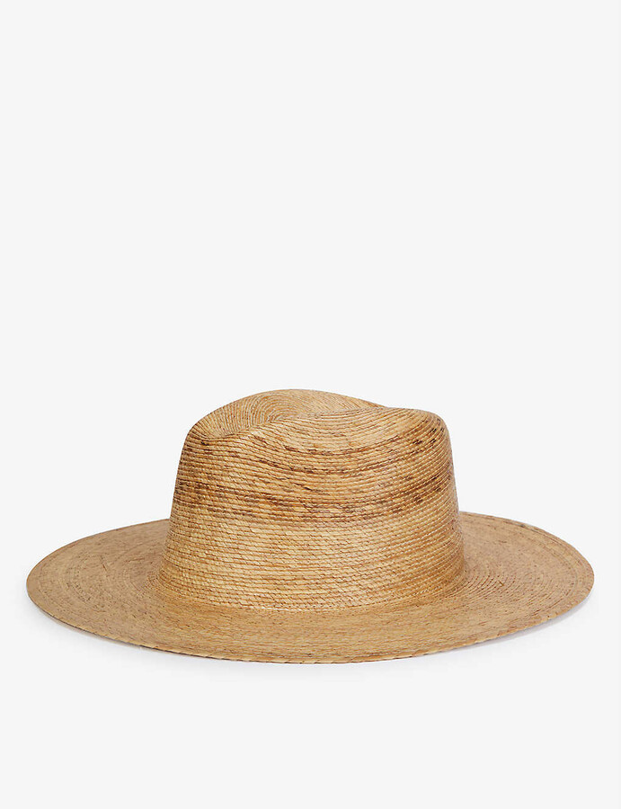 LACK OF COLOR Palma wide-brim palm leaf fedora hat - ShopStyle