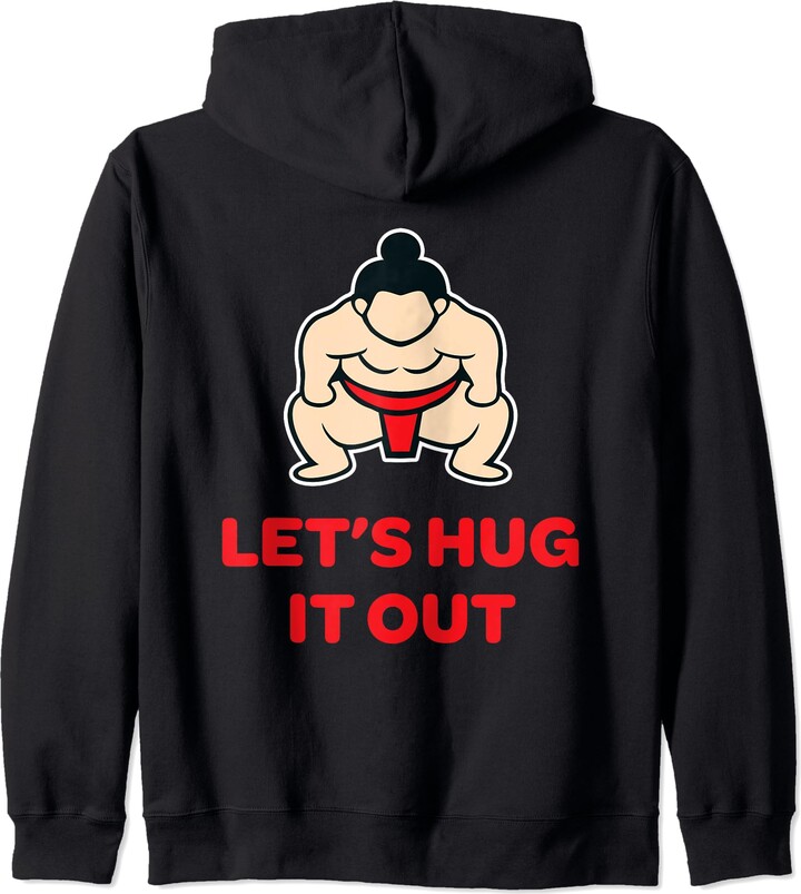 84 Pixel Design Let's Hug It Out Funny Sumo Wrestler Hug Kawaii Sumo ...