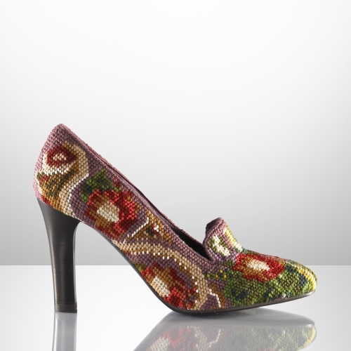 Ralph Lauren Josepha Needlepoint Heel - ShopStyle Pumps