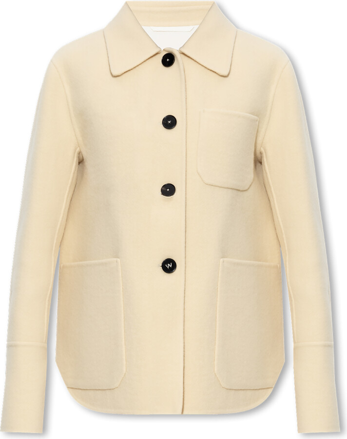 Jil Sander Wool Jacket - Cream - ShopStyle Blazers