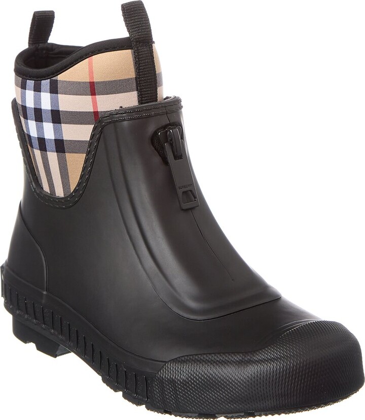 Burberry Vintage Check Neoprene & Rubber Rain Boot - ShopStyle