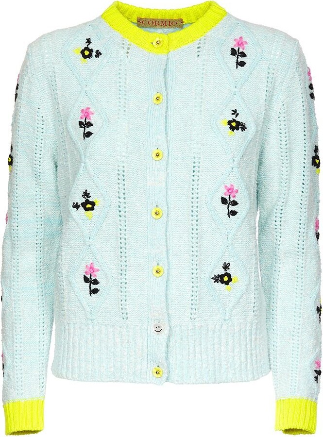 Cormio Oma Floral Embroidery Cardigan - ShopStyle