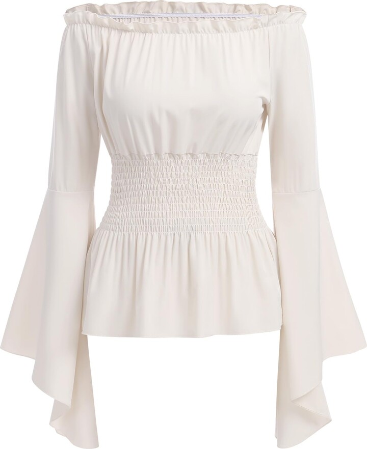 Odizli Medieval Clothing Women's Gothic Steampunk Long Sleeve Off ...