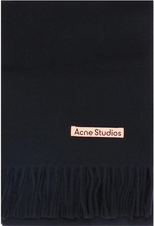 Acne Studios Logo Label Fringe Scarf - ShopStyle Scarves & Wraps