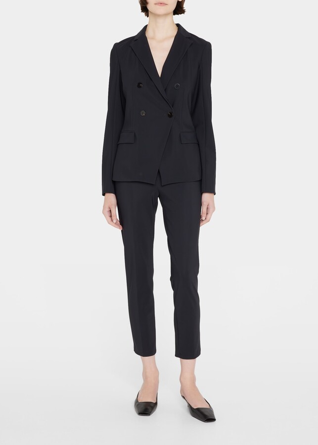Theory Double-Breasted Ankled Jacket - ShopStyle