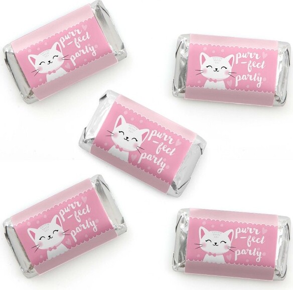 Big Dot of Happiness Purr-fect Kitty Cat - Mini Candy Bar Wrapper ...
