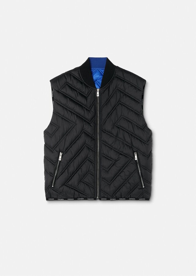 Versace La Greca Puffer Vest - ShopStyle