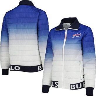 Women's The Wild Collective Royal, White Buffalo Bills Color Block Full-Zip Puffer Jacket ...