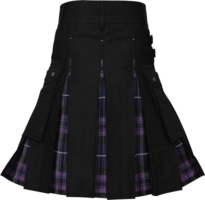 MILAX Men's Sport Utility Kilt Men's Wedding Kilt Regular Tartan Kilts Scotland Gothic Scottish ...