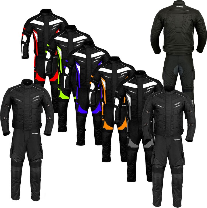 PROFIRST Waterproof Motorbike/Motorcycle 2 Piece Full Suit Cordura ...