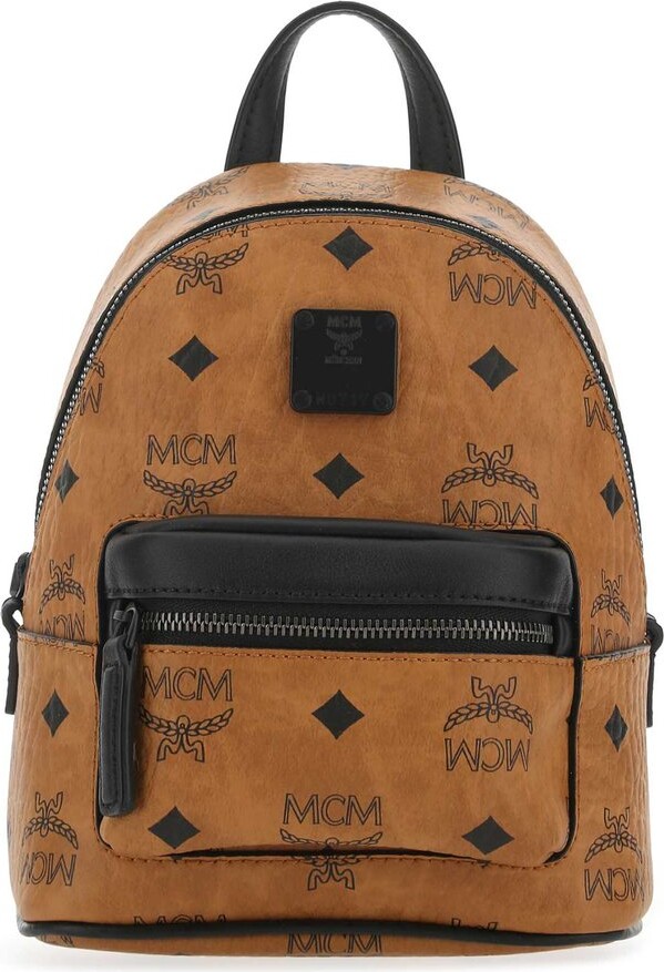 MCM Stark Monogram Print Zipped Backpack - ShopStyle