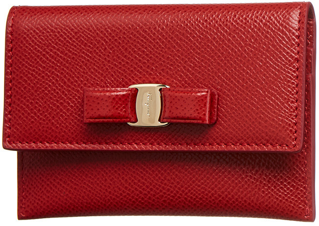 Salvatore Ferragamo Vara Bow Leather Card Case - ShopStyle Clothes and ...