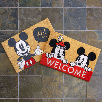 Gertmenian Licensed Disney Mickey Coir 'Hi' and 'Welcome' Graphic Door ...