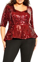 Women's Red Sequin Tops | ShopStyle