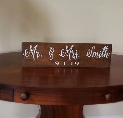 Devout Signs Mr. and Mrs. Name Calligraphy Table Sign - ShopStyle