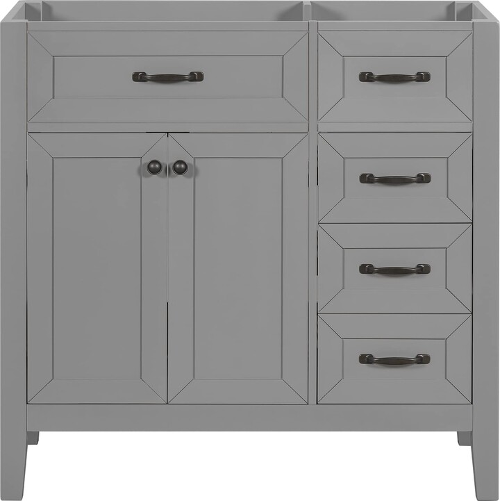 GODAFA Storage 36" Vanity Base-Bathroom Cabinet with Drawers-Solid ...