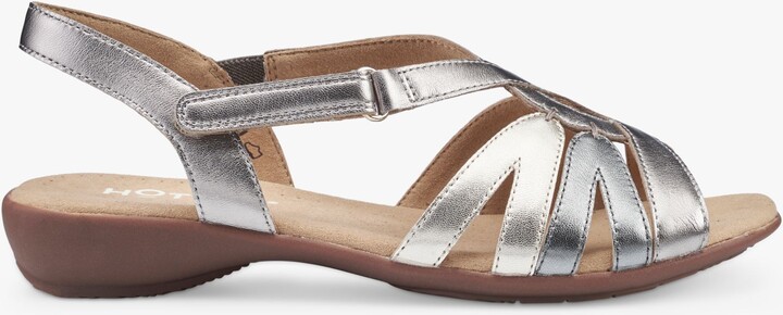 Hotter Flare Wide Fit Leather Gladiator Sandals - ShopStyle