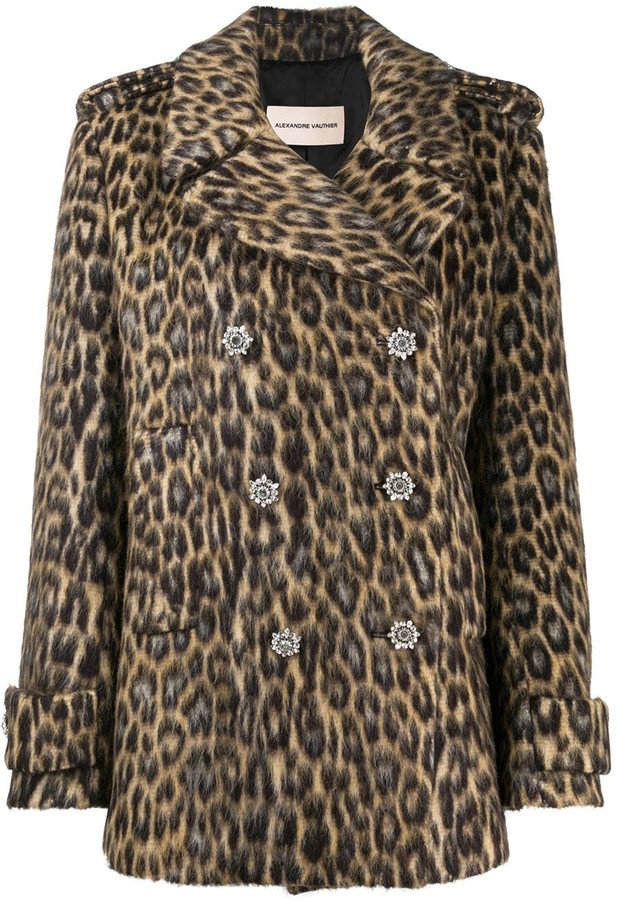 Alexandre Vauthier Leopard Print Double-Breasted Coat - ShopStyle