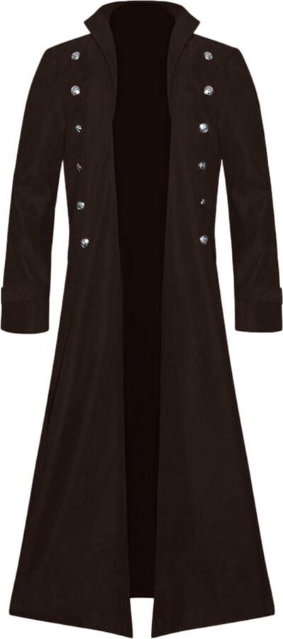 Kuokuo Men's Steampunk Jacket Gothic Medieval Tailcoat Coat Victorian ...