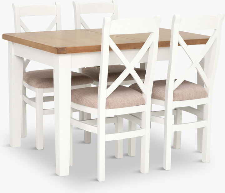 Barker and Stonehouse Althorp Extending Dining Table and 4 Cross Back ...