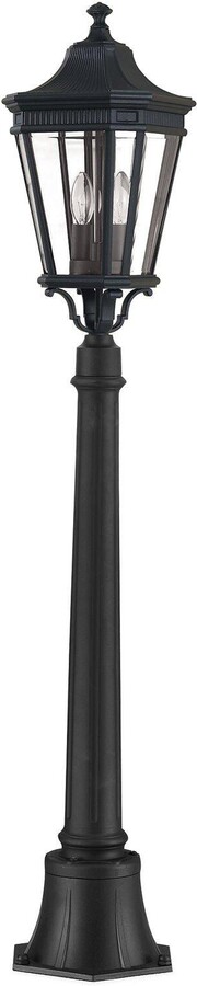 Loops Outdoor IP44 2 Bulb Short Mini Lamp Post Pillar Black LED E14 60W ...