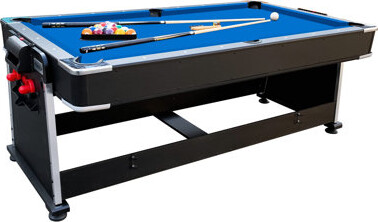RACK Pool Tables Rack Triad 7-Foot 3-In-1 Multi Game Swivel Billiard ...