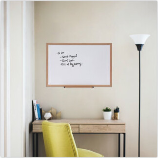 Universal Oak Frame Dry-Erase Wall Mounted Whiteboard - ShopStyle Game Room