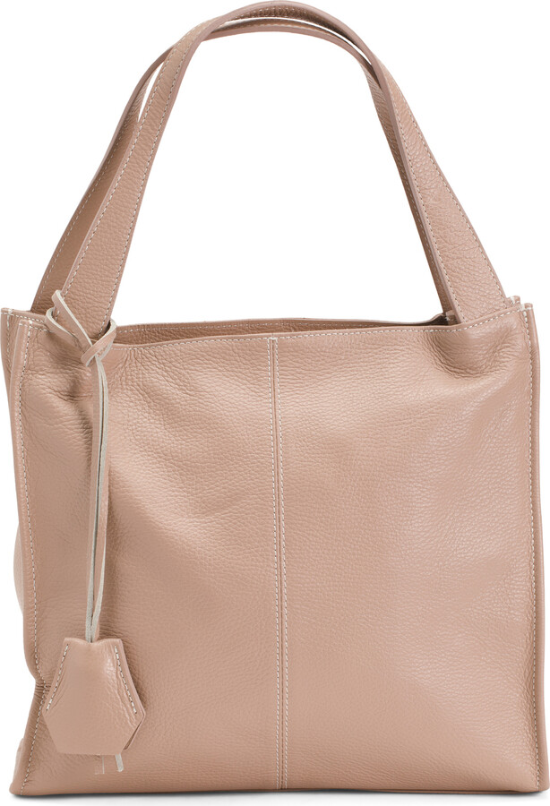Roberta Rossi Made In Italy Leather North South Tote - ShopStyle