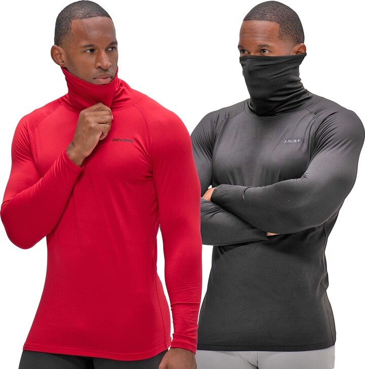 DEVOPS 2 Pack Men's Thermal Turtle Mock Neck Shirts - ShopStyle Undershirts