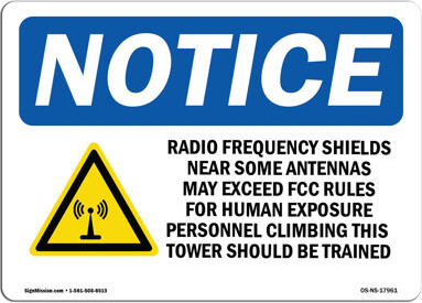 SignMission Radio Frequency Fields Near Sign with Symbol - ShopStyle Desks