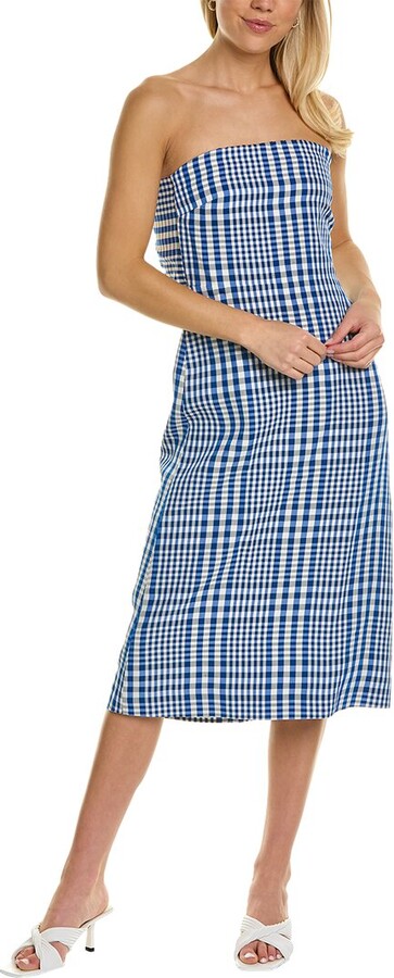 Theory Dillon Phyly Linen-Blend Midi Dress - ShopStyle