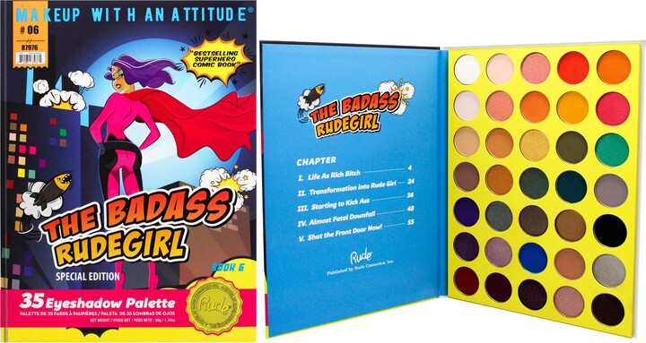 The Badass Rudegirl 35 Eyeshadow Palette - Book 6 by Rude Cosmetics for ...