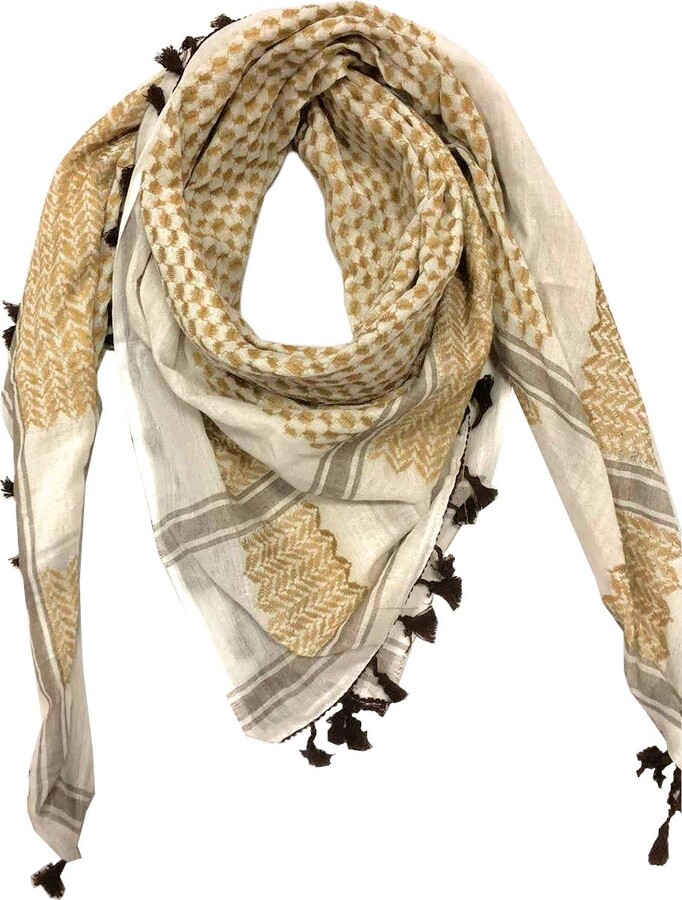 Hirbawi Premium Arabic Scarf 100% Cotton Shemagh Keffiyeh 47"x47" Arab ...