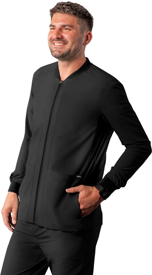 Adar Uniforms Adar Addition Scrubs for Men - Zippered Bomber Scrub ...